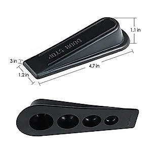 Rubber Doorstopper Wedge Suitable for All Floors Non-Scratching and Anti-Slip Design (5 Packs)