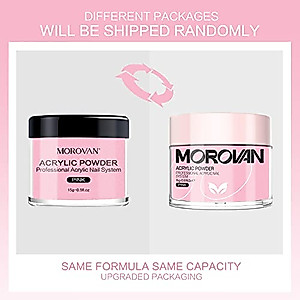 Morovan Acrylic Nail Kit with Drill - Professional Nail Kit Acrylic Set with Everything for Beginners Glitter Acrylic Powder for Nail Extension DIY Complete Starter Set