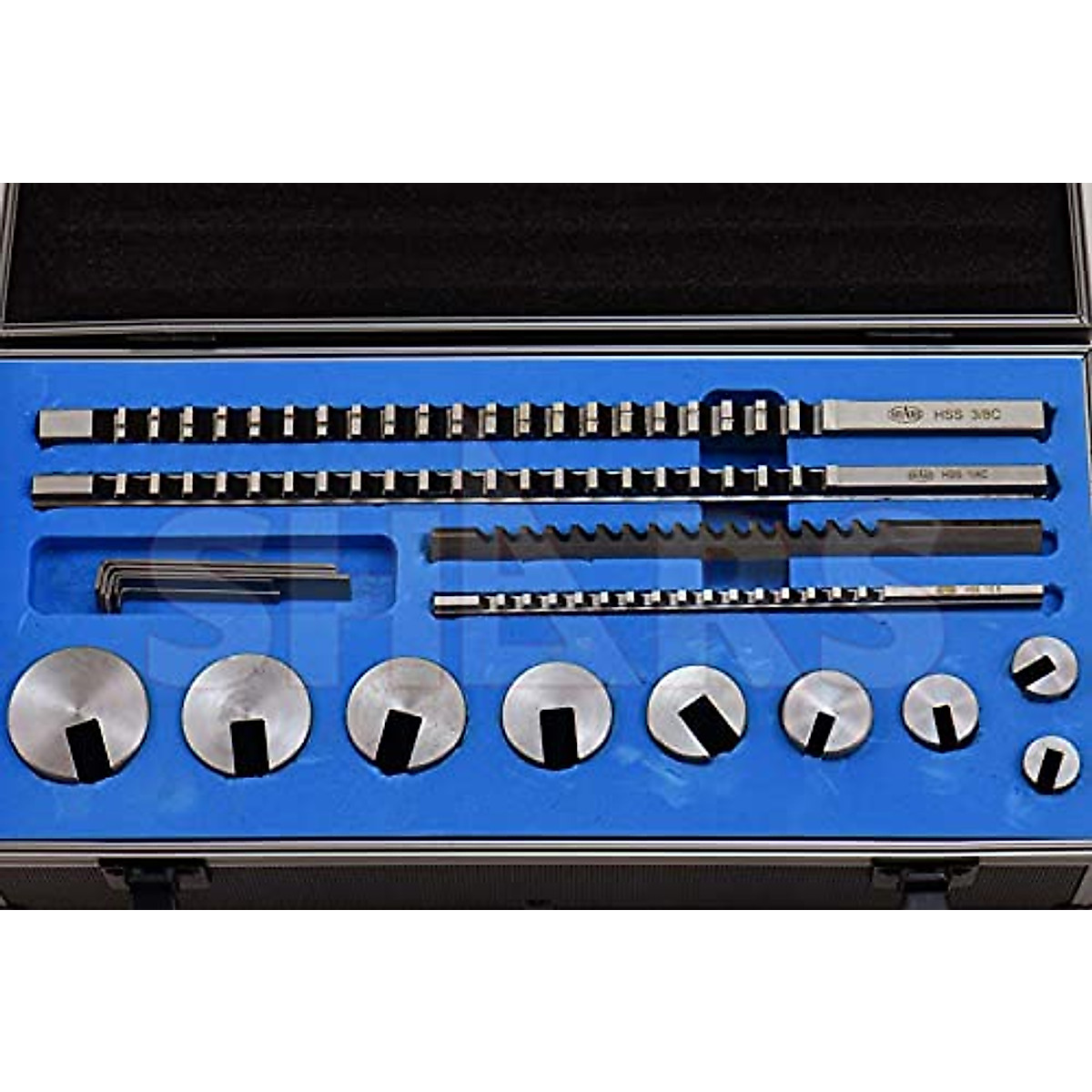Shars No. 10 Standard HSS Keyway Broach Set 404-9620 R)