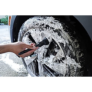 Detail Buddy Natural Boar Premium Heavy Duty Plastic Detailing Brush for Wheels, Interior, Leather, Trim - Set of 3 (Natural, Set of 3 - Plastic)