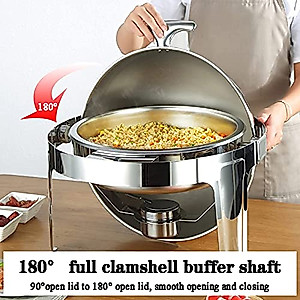Chafing Dishes and Food Warmers Set 6L Electric Food Warmers Buffet Server for Parties Stainless Steel Chafing Dish Catering Restaurant Kitchen Utensils (1/2 Size PAN)