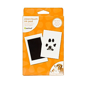 Pearhead Small Pet Paw Print Clean-Touch Ink Pad and Imprint Cards, for Small Sized Cats or Dogs, Pet Owner Gifts, DIY Keepsake Pawprint Maker, Black