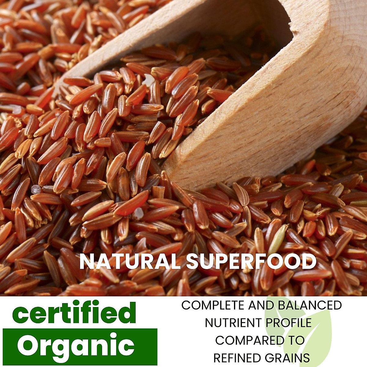 Organic Thai Red Jasmine Rice - Gluten Free - Preservative Free - Small Lot Farmed from Thailand - 2 LB