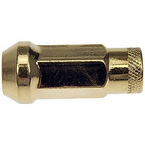 Dorman 713-385K Gold Open End Knurled Wheel Nuts Compatible with Select Models, 20 Pack
