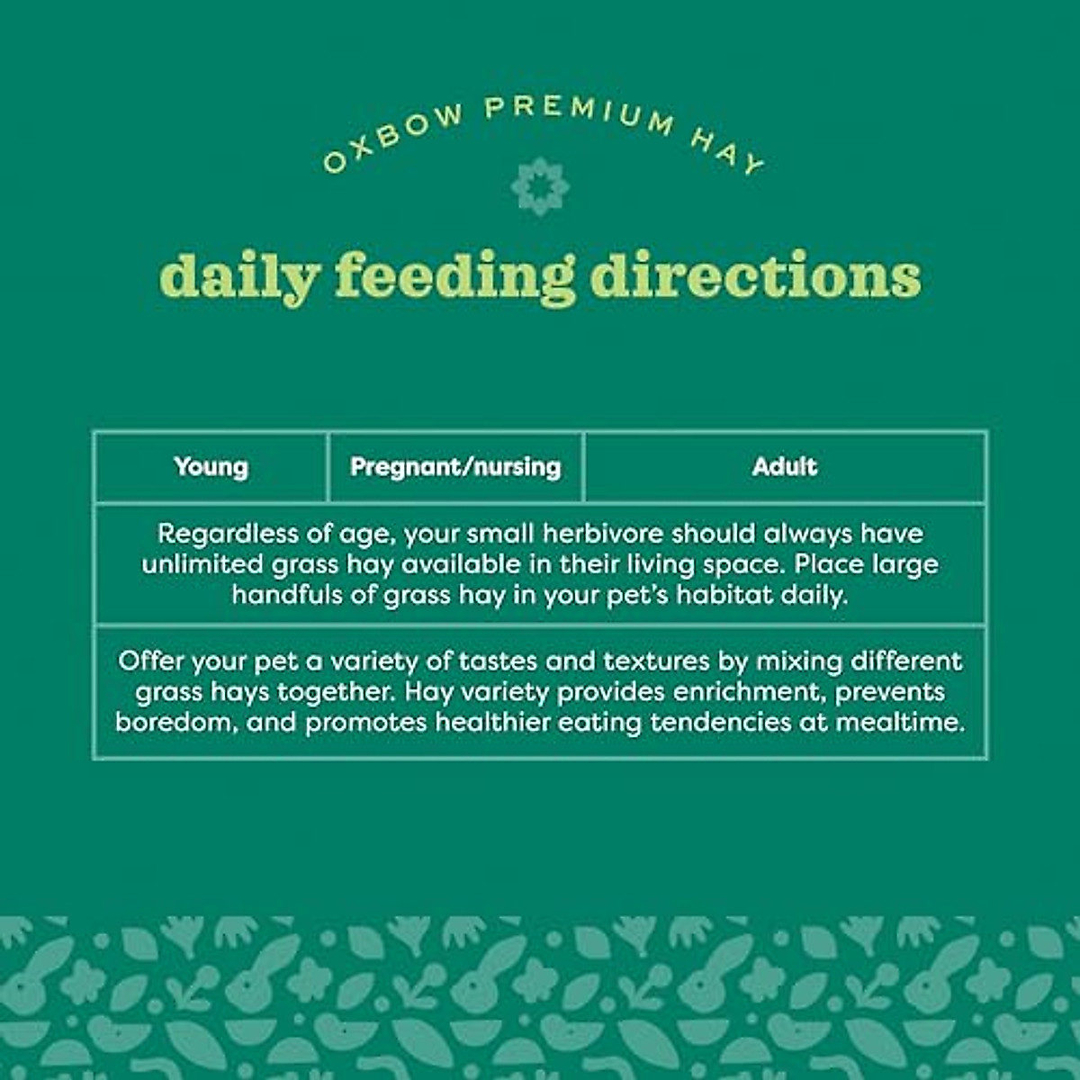 Oxbow Animal Health Orchard Grass Hay - All Natural Grass Hay for Chinchillas, Rabbits, Guinea Pigs, Hamsters, Gerbils & Other Small Pets - Fiber Rich- Grown in the USA- 9 lb.