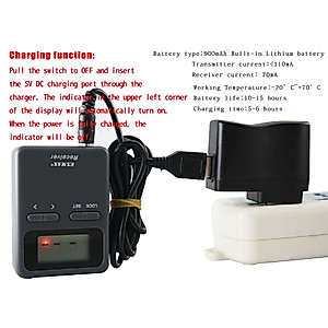 EXMAX Wireless Tour Guide/Monitoring Audio System with 32-slot Charge Case for Tour Guide,Tourism,Conference,Training,Church,Outdoor Scenic Spots(2 Transmitters 30 Receivers with 32-slot Charge Case)