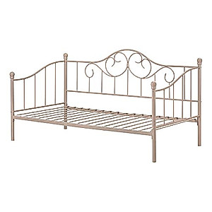 South Shore Savannah Twin Metal Daybed (39"), Pink Blush