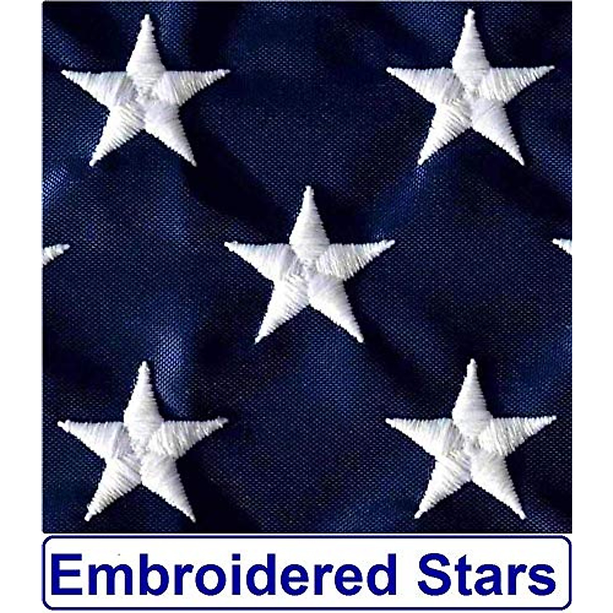 US Flag Factory - 3x5 FT American Flag (Pole Sleeve) (Embroidered Stars, Sewn Stripes) Outdoor SolarMax Nylon Flag - 100% Made in America (3x5 FT)