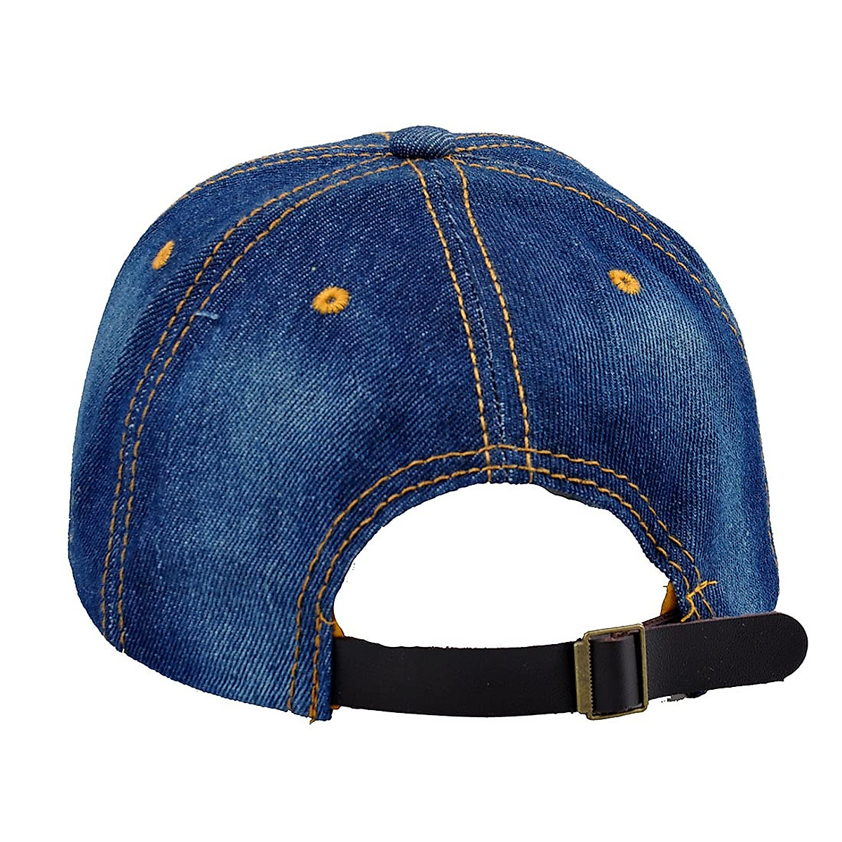 Elonmo Letter Blessed Design Womens Baseball Cap Bling Hat Rhinestone Jean Adjustable Luky Hat Gift for Her Blue