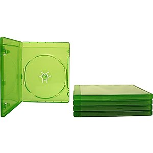 (5) 12mm Replacement Video Game Cases - Translucent Green - Compatible with Xbox One - #VGBR12XONE