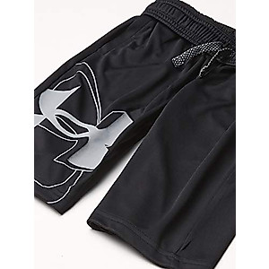 Under Armour Boy's Prototype 2.0 Supersized Shorts (Big Kids) Black/Mod Gray MD (10-12 Big Kids)