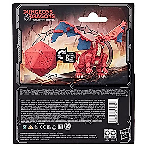 Dungeons & Dragons Honor Among Thieves D&D Dicelings Red Dragon Themberchaud Collectible, Monster Dice Converting Giant d20 Action Figures Role Playing Dice (F5211)