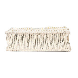 Olivia Miller Women's Fashion Arabella Tan Beige Woven Straw w Front Flap, Small Crossbody Bag w Shoulder Bag Convertible Strap, Casual Trendy Purse Handbag