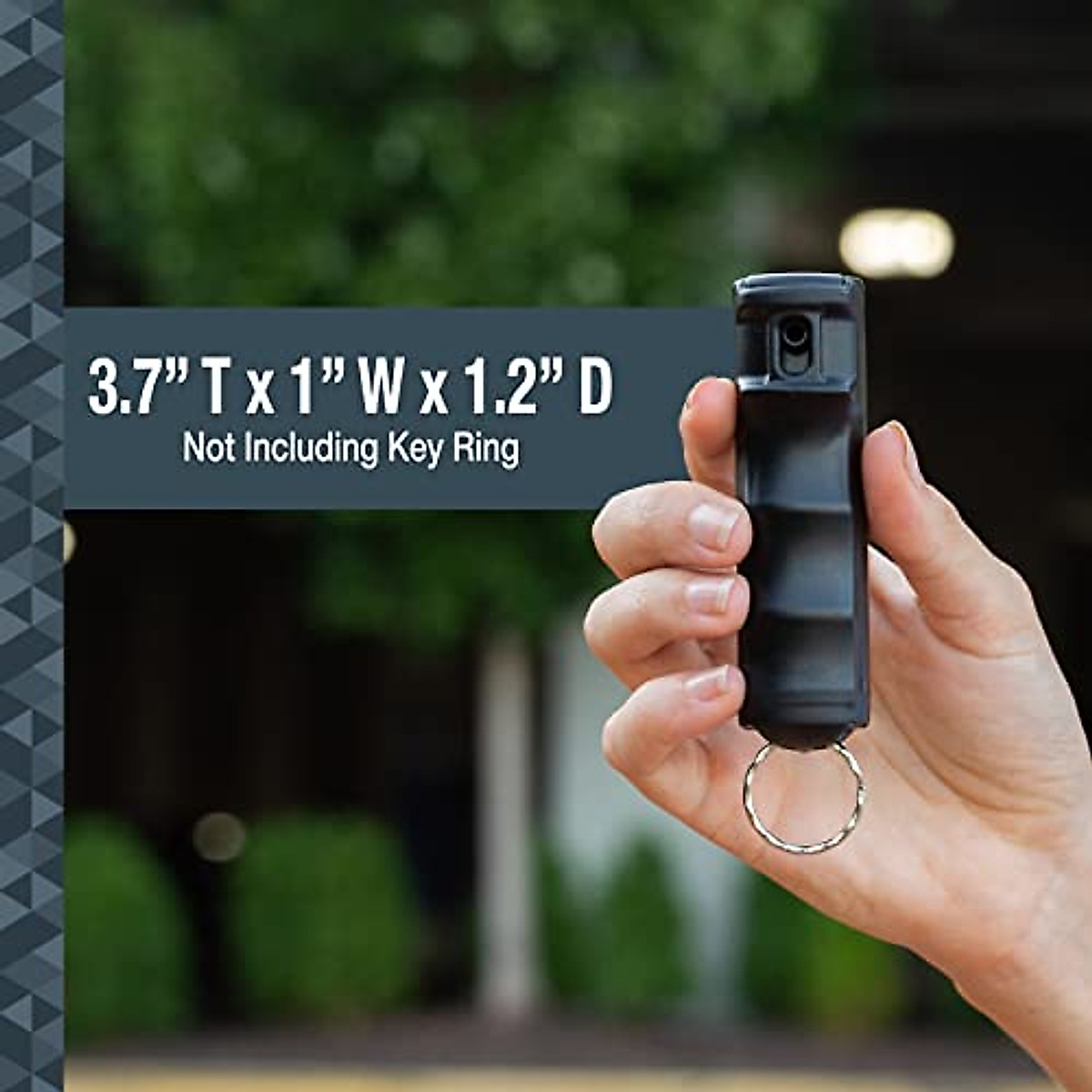 SABRE Ruger Pepper Gel, 25 Bursts, 12-Foot (4-Meters) Range, Gel Is Safer, Contains UV Marking Dye, Finger Grip, Key Ring, Fast Flip Top Safety, 0.54 fl oz