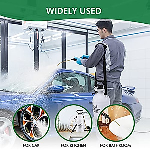 Itisll Portable Garden Pump Sprayer Brass Wand Shoulder Strap for Yard Lawn Weeds Plants 1Gal