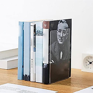 SZYAWsd File Sorters 1Pc Transparent Acrylic Bookend Stand Bookshelf Desktop Decorative Storage Rack