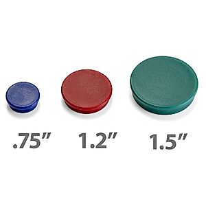 Officemate Heavy-Duty Magnets, Assorted Colors, Pack Of 30
