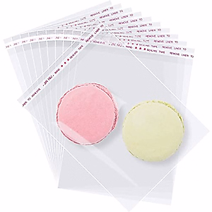 Webakin Clear Cookie Bags Self Sealing OPP Cello Bags for Bakery Cookies Clear Lip & Tape Bags 3 7/8 x 5 1/2" - Pack of 200