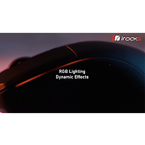 i-rocks M40E Esports Grade Ultralight 62g Performance Gaming Mouse with D2FC-F-K(60MN) Micro Switches, PMW 3389 Optical Sensor (Up to 16,000 DPI) & RGB Lighting