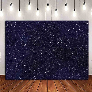 7x5FT Soft Fabric/Polyester Night Sky Star Universe Space Starry Photography Backdrops Kids Boy or Girl Birthday Party Decor Photo Background Banner