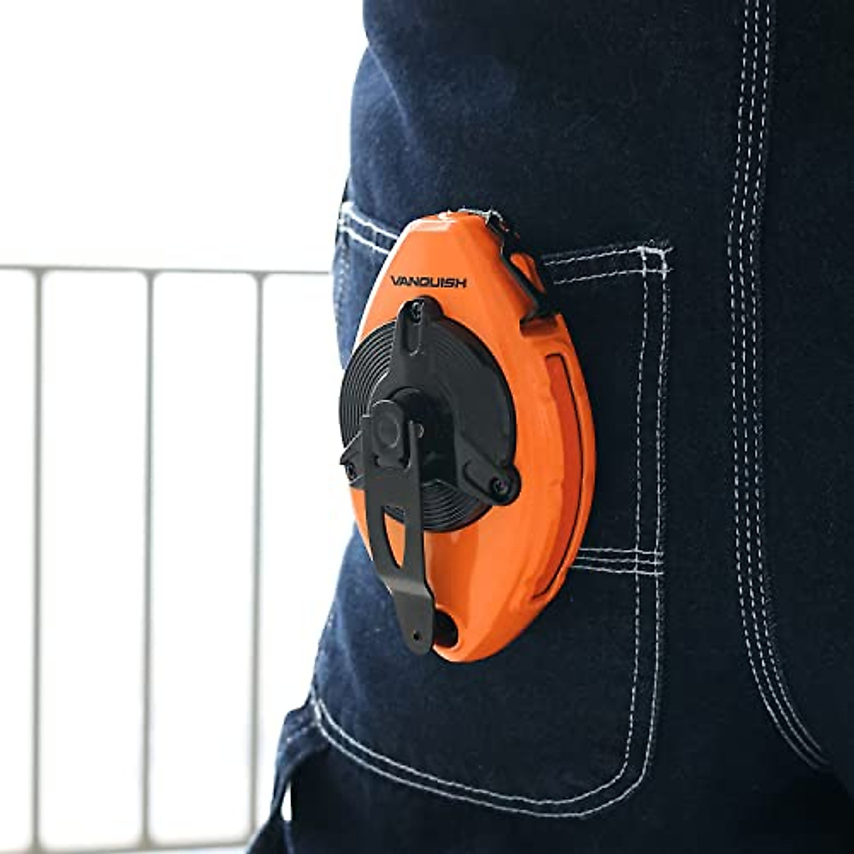 VANQUISH 2 Piece Aluminum Chalk Line Reel 100 Ft. with 4 Oz Blue Chalk Carpenter Construction Chalk Tools 5 to 1 Gear Ratio for Quick Rewind (4301)