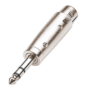 AYECEHI XLR Female to 1/4 TRS Male Stereo Adapter, 2 Pack, Metal Shielded, Positive Locking