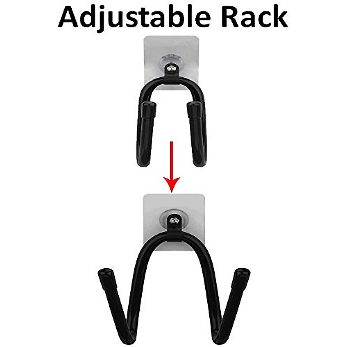 Cowboy Hat Rack Hat Holder Hat Organizer Hat Hanger Hat Wall Mount - Adhesive Metal Hooks - Easy to install - 4 Pack - No Hat