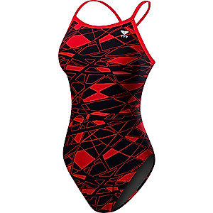 TYR Women’s Mantova Diamondfit Swimsuit, Red, 28
