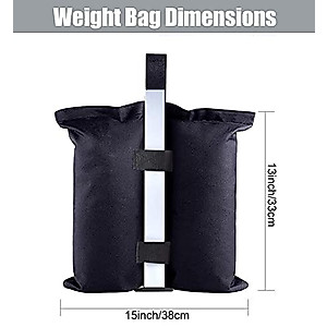 SCOCANOPY Weight Bags for Pop up Canopy Tent Gazebo, Leg Canopy Weights Sand Bags for Instant Outdoor Sun Shelter Canopy Patio Umbrella,4-Pack (Black)