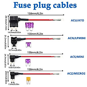 maierke 13FT RJ11 Style Radar Detector Hardwire Kit,Quick Connection Plug and Play Cord Cable Set,Include Fuse M1-Q-014