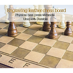 15inch Chess Set, Magnetic Chess Borad Classic Chess Game Set with Pieces Storage for Family Game Night Ideal Chiristams Gift for Families