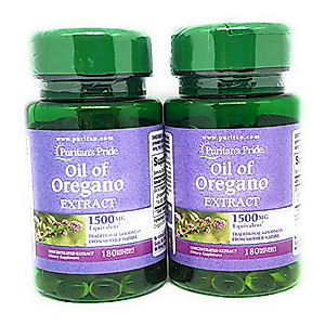 Puritan's Pride Oil of Oregano Extract 1500 mg Rapid Release Softgels 180 Count (2 Pack) (2)