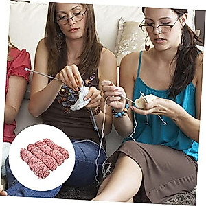 TEHAUX 4pcs Colorful Gold Velvet Yarn Crochet Yarn Thick Knitting Supplies Wool Scarf Chunky Knit Chenille Yarn Chunky Knit Yarn Cotton Yarn Knitting Thread DIY Chenille Wool Soft Pink