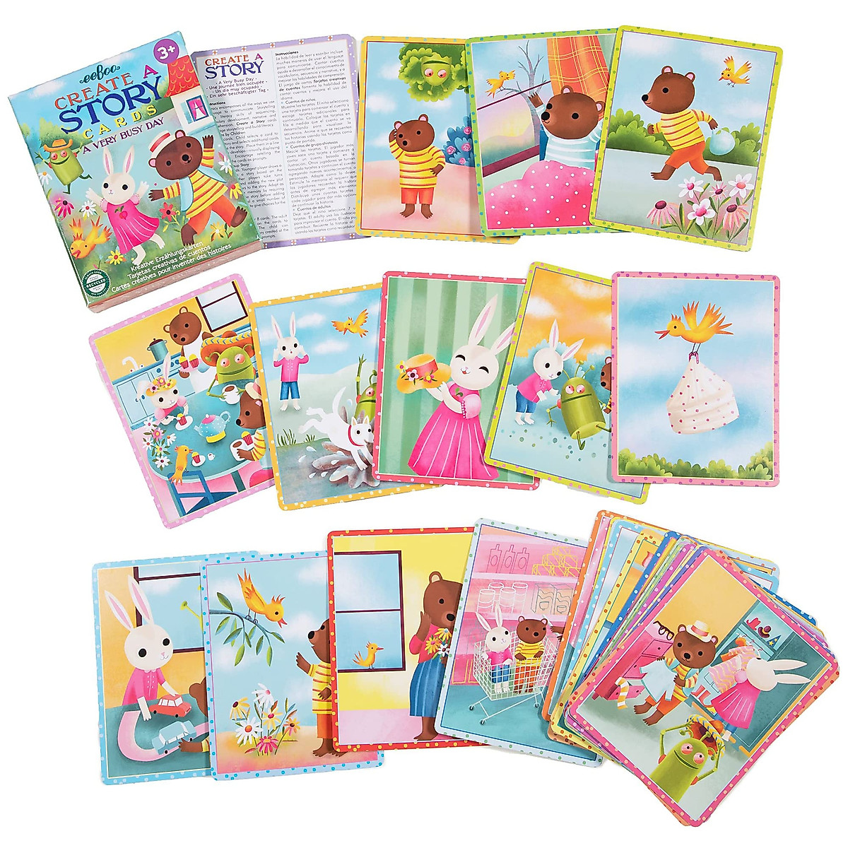 eeBoo A Very Busy Day Create a Story Pre-Literacy Cards/Ages 3+ (TSVBD)