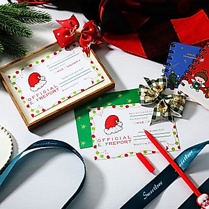 Censen 30 Pcs Boxed Christmas Cards 4 x 6 Inch Official Elf Reports Card Bulk Xmas Note Cards Stationary Holiday Christmas Gifts for Santa Winter Student Kid