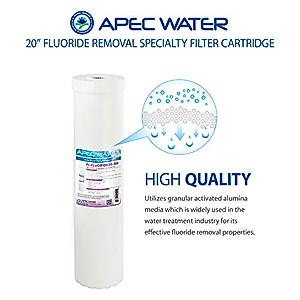 APEC Water Systems 20" Fluoride Reduction Specialty Water Filter Cartridge, BB Replacement Filter (FI-FLUORIDE20-BB)