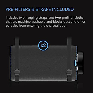 AC Infinity Air Carbon Filter 6" with Premium Australian Virgin Charcoal, Fit with Inline Duct Fans for Odor Control in Grow Tents, Grow Rooms, and Hydroponics Systems