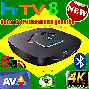 HTV 8 Brazil TV Box 2023 HTV Box 8 TV New Version Brazilian TV Box 4K Ultra HDR USB2.0/3.0 WiFi 2.4GHz/ 5GHz
