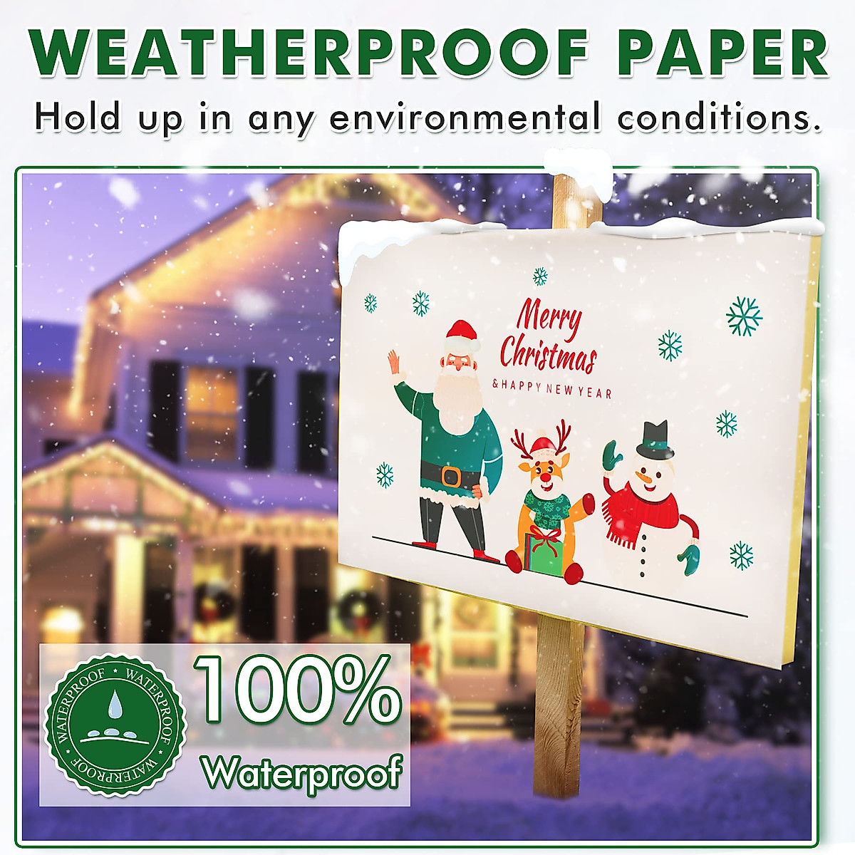 Koala Waterproof Paper for Laser Printer, Tearproof Printer Paper, Matte Double Sided Printable White Film 8.5x11 In 25 Sheets For Printing Backpacking Maps