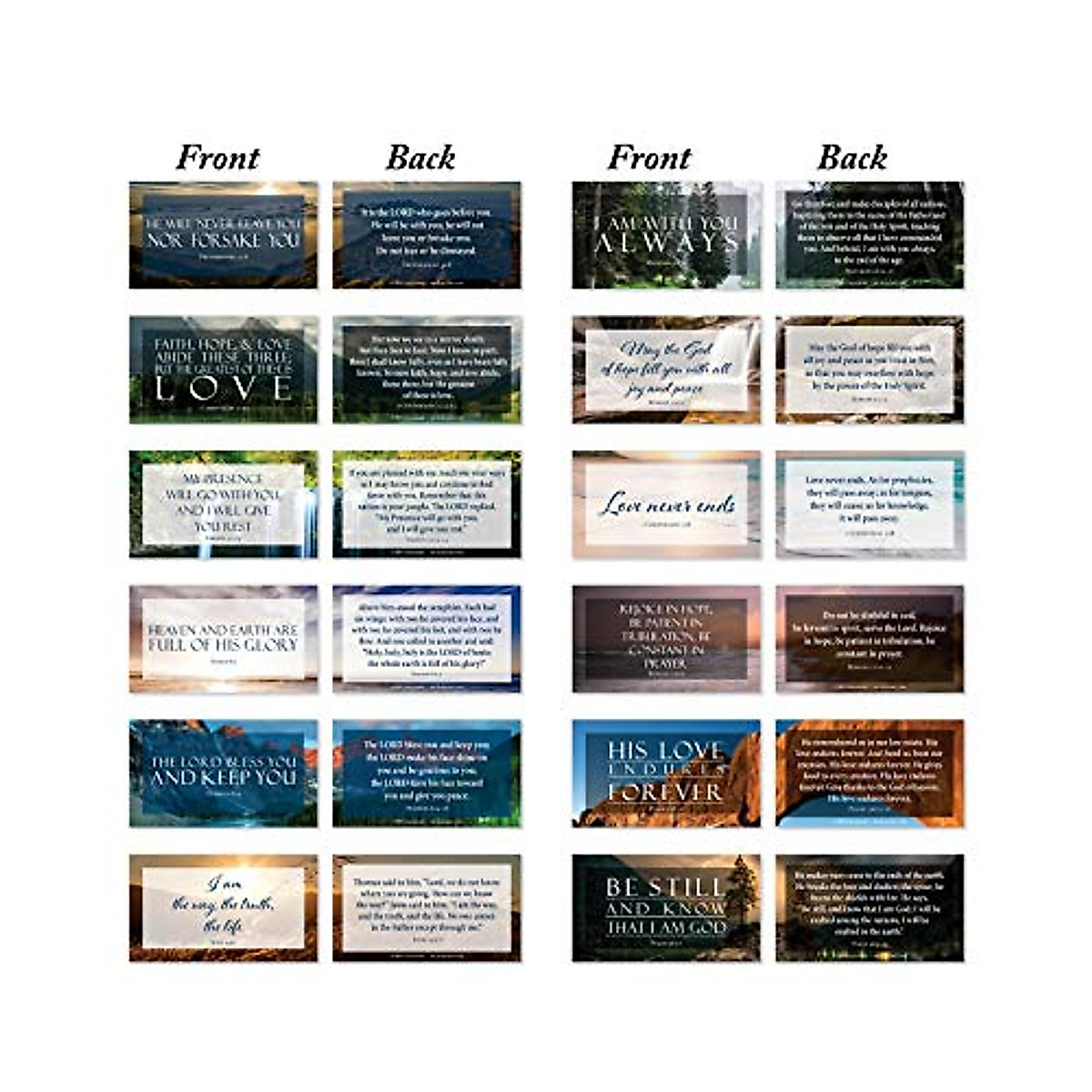 JBH Creations Share a Verse Bible Cards with Full Scripture - Pack of 48