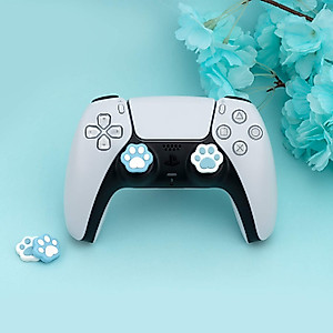 GeekShare Cat Paw Playstation 4 Controller Thumb Grips, Thumbsticks Cover Set Compatible with Switch Pro Controller and PS4 PS5 Controller, 2 Pair / 4 Pcs-Cat Paw Shape