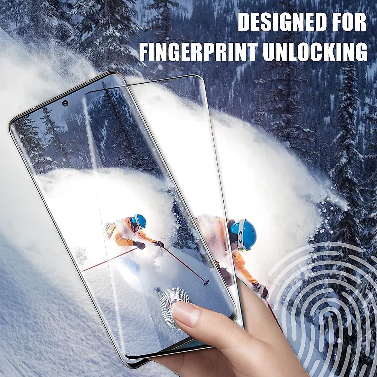Galaxy S20 Plus Screen Protector [2+2 Pack] With Camera Lens Protector，9H hardness，Compatible Fingerprint，3D Full Coverage，for Samsung Galaxy S20 Plus/S20+ 5G 6.7 inch Tempered Glass Screen Protector