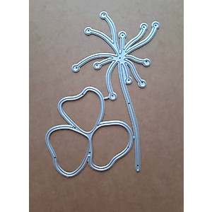 Lapoo Metal Cutting Die for Scrapbooking, 3D Backgrounds Frame New Cutting Dies DIY Album Card Making Decor Paper Craft Metal Die Cuts Party Wedding Decorations (Lotus Leaf A 4.8 x 3.6 in)