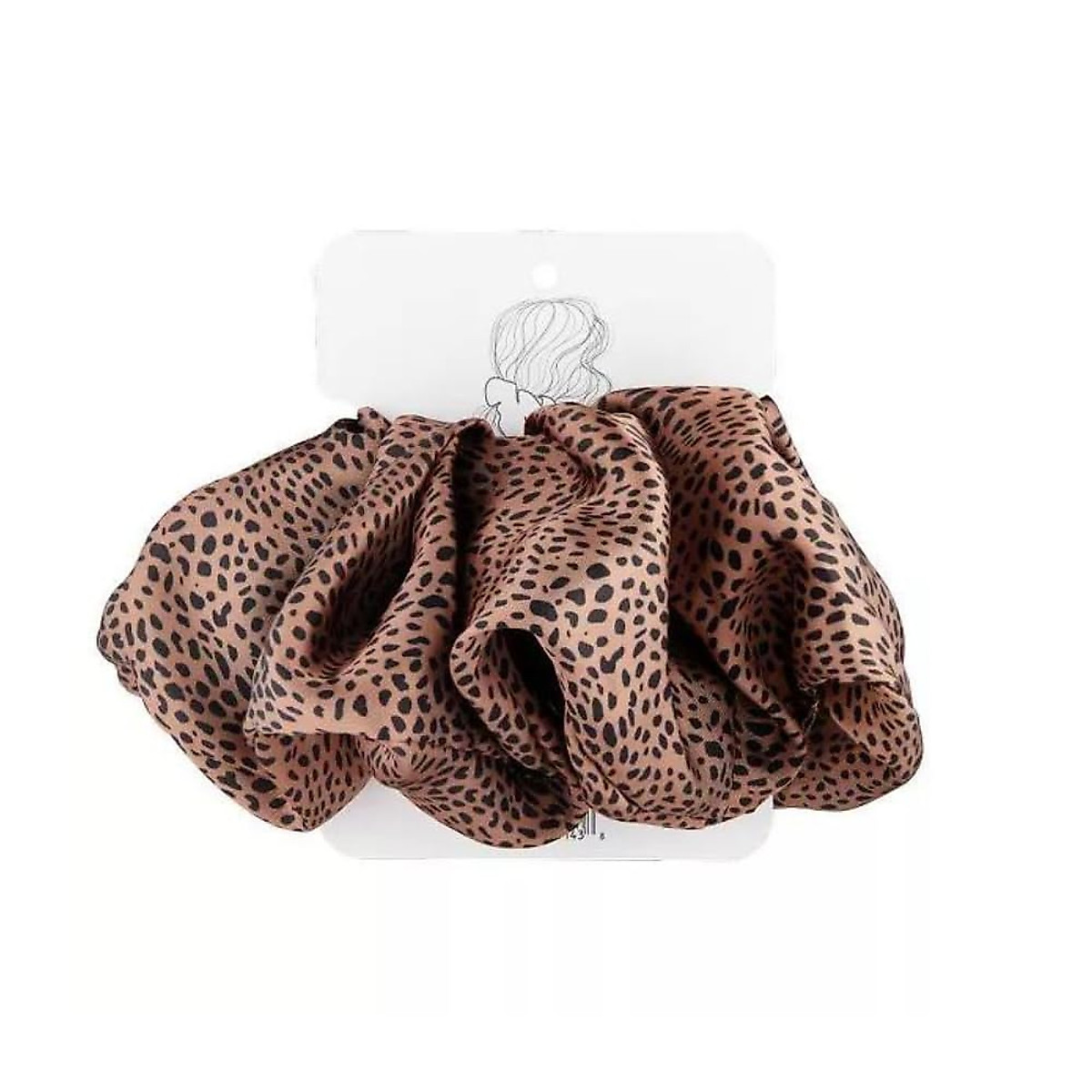 Kristin Ess The Oversized Satin Scrunchie, Cheetah (Pack-1)