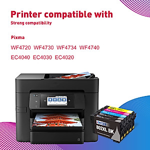 802XL T802XL Ink Cartridge Replacement for Epson 802 Ink cartridges Combo Pack for Epson Workforce Pro WF-4720 WF-4730 WF-4734 WF-4740 EC-4020 EC-4030 EC-4040 (Black/Cyan/Magenta/Yellow, 4PK)