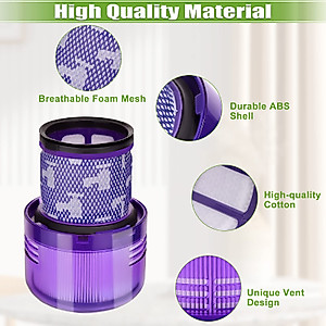 Anicell 3 Pack V15 Filter Replacement for Dyson V11 Animal V11 Torque Drive V15 Detect Cordless Vacuum, Compare to Part # 970013-02