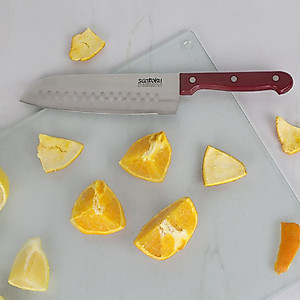 Home Basics 12"x 16" Frosted Glass Cutting Board, 12" x 16", Clear