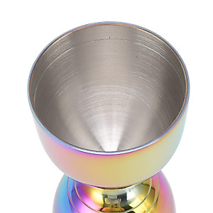 Zerodis Cocktail Jigger, Wide Opening Bar Jigger Strong Durable Stainless Steel for Liquor 30/60ml Colorful