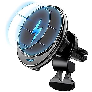 Qaqvav Magnetic Phone Holder for Car, Compatible with MagSafe Wireless Charger, 360° Adjustable Strong Magnetic for Car iPhone Holder Mount, Fit for iPhone 14 13 12 Pro Plus Max Mini