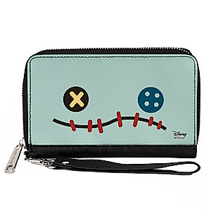 Buckle-Down Women's PU Zip Around Wallet Rectangle-Lilo & Stitch, 7.5"x4.5"
